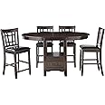 Amazon.com: Coaster Furniture Lavon 5-Piece Storage Counter Table ...