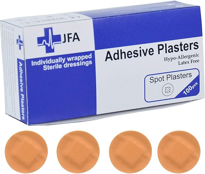 JFA Washproof Spot Plasters 22 x 22mm 100 Plasters Per Box: Amazon.co ...