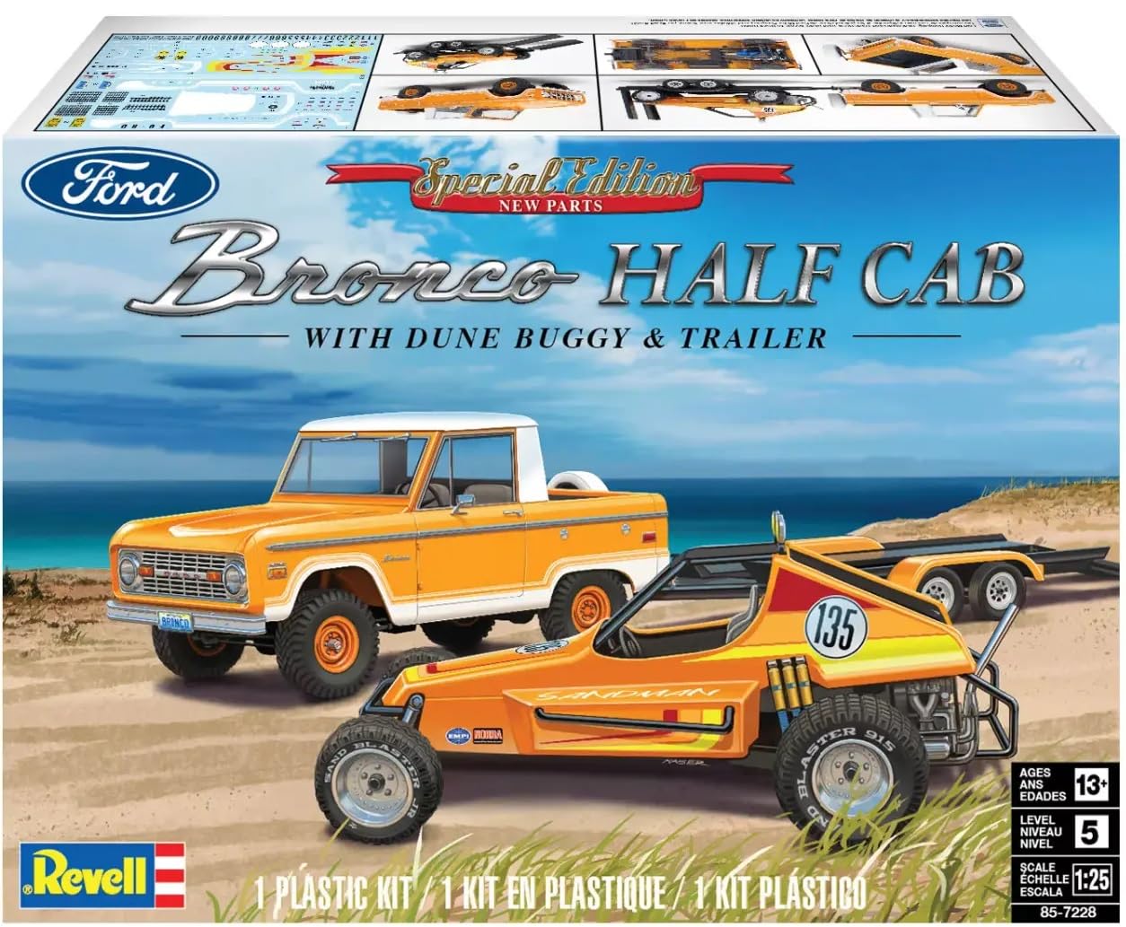 Mua Revell 85-7228 Ford Bronco Half Cab with Dune Buggy & Trailer 1:25 ...
