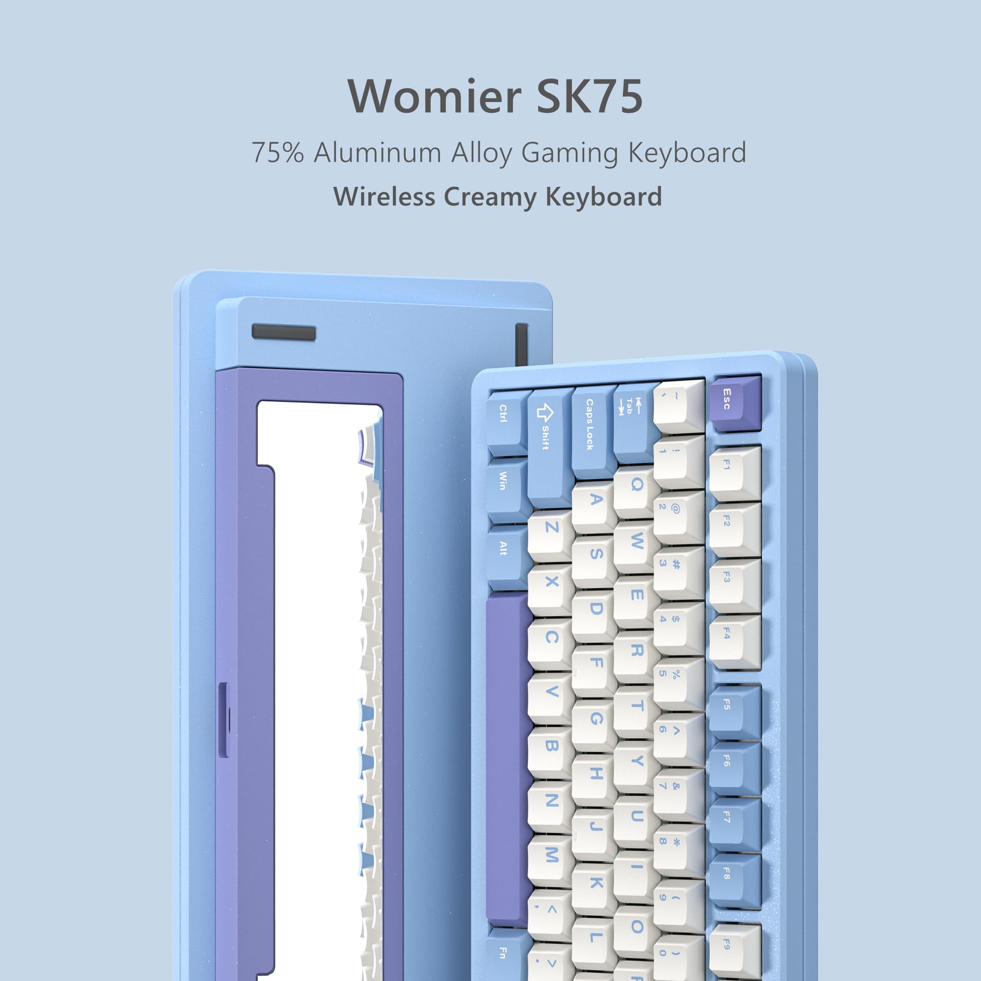 Mua Womier SK75 75% Keyboard with Full Aluminum Wireless Mechanical Gaming Keyboard, VIA Custom ...