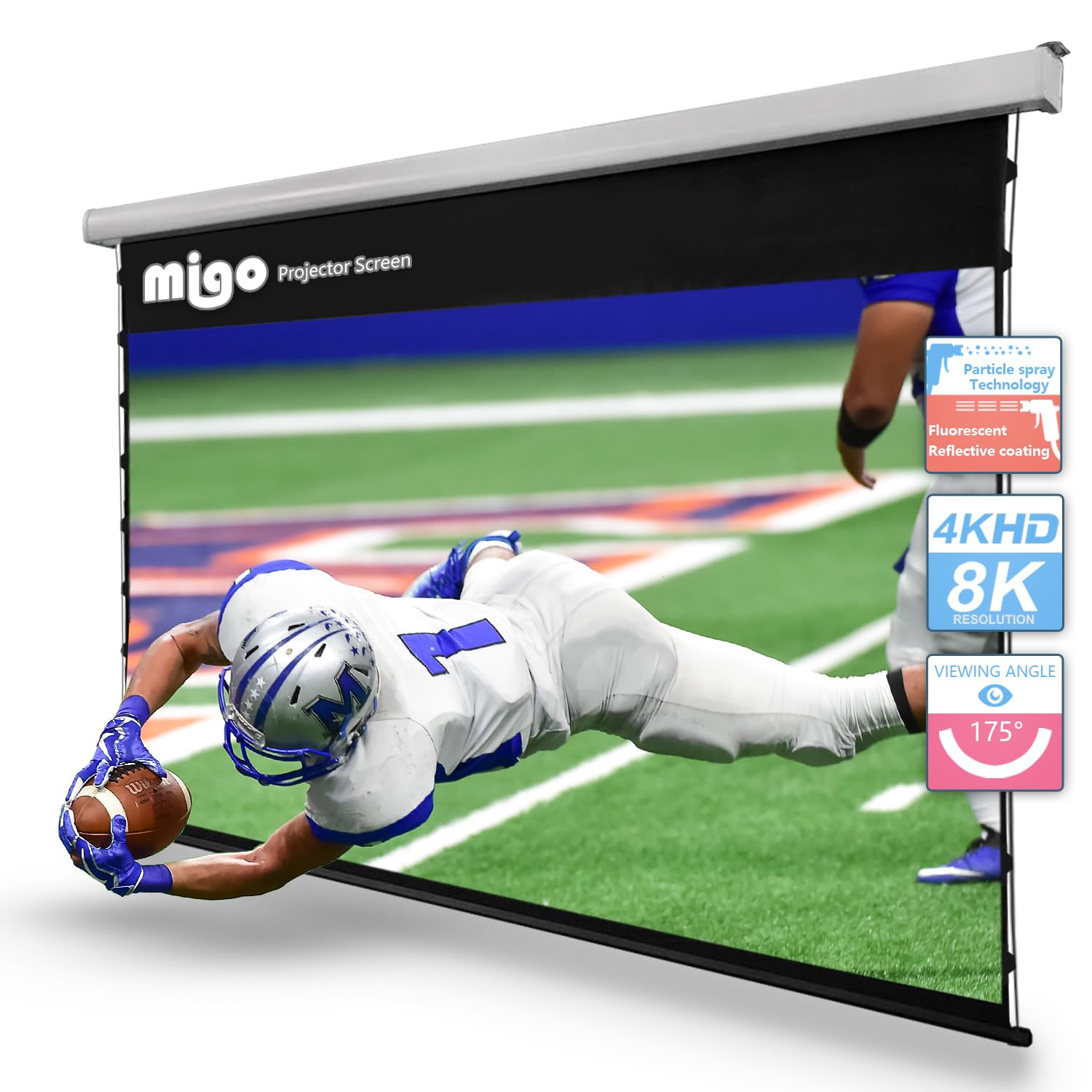 **Factory Sealed** MIGO 120inch Projector Screen with ambieht Light ...