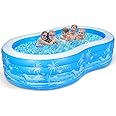 Amazon.com: Inflatable Swimming Pool, 102” x 63” x27” Full-Sized Large ...