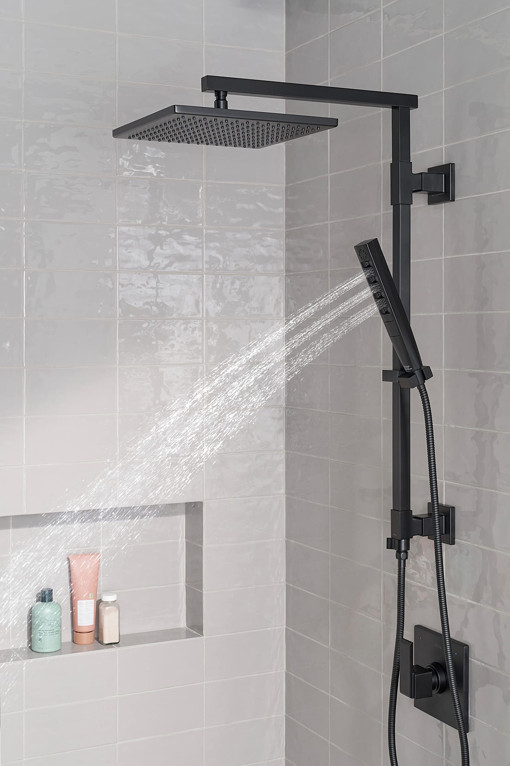 Mua Delta Faucet Emerge Matte Black Shower Column Including Rain Shower ...