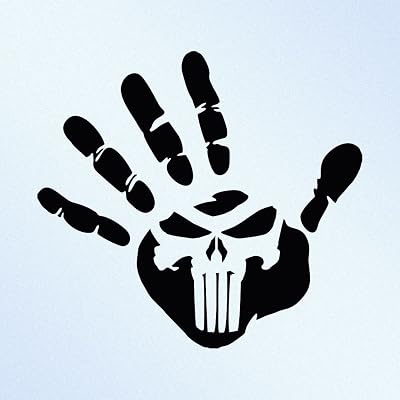 Buy SixtyTwo24 Jeep Wave Hand Punisher 5" Decal {BLACK}- Jeep Hand ...