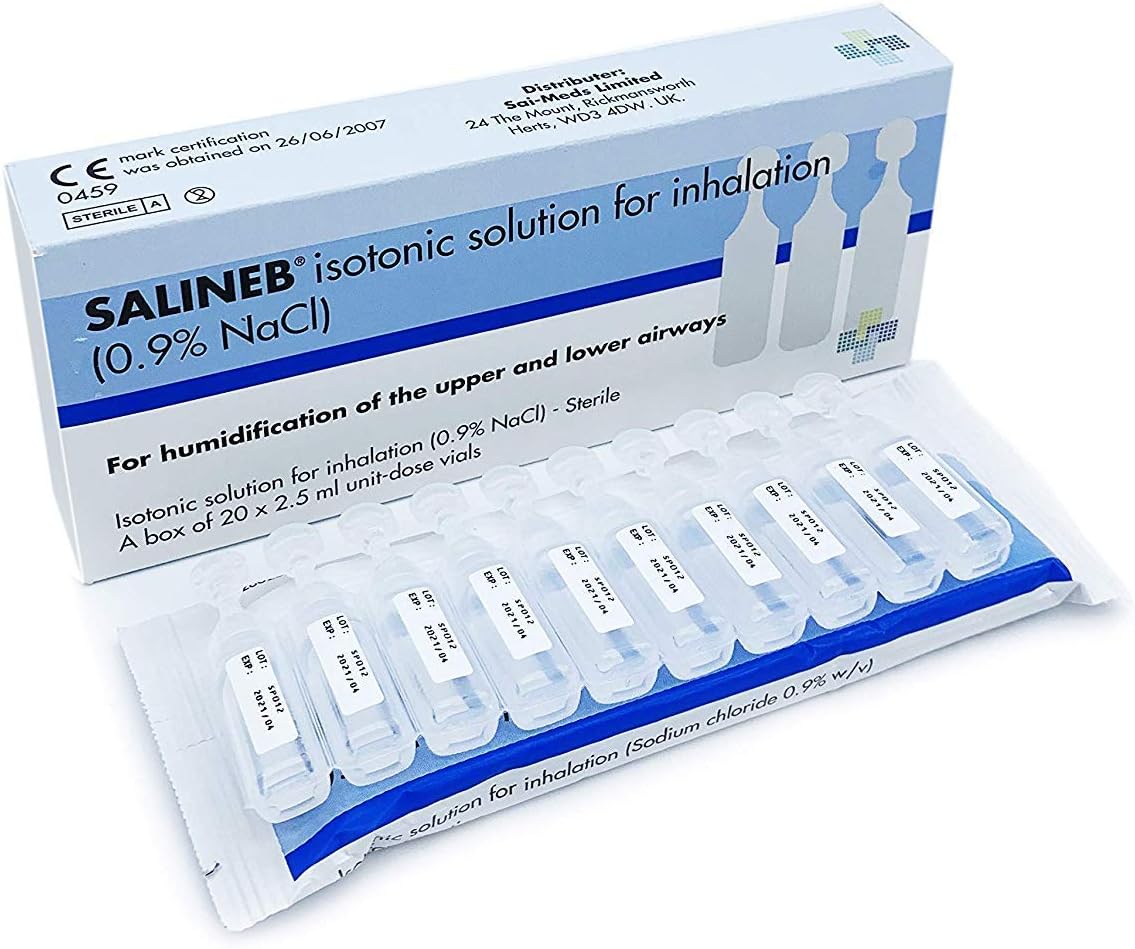 Isotonic 0.9% Sodium Chloride NaCl Inhalation Saline Solution ...
