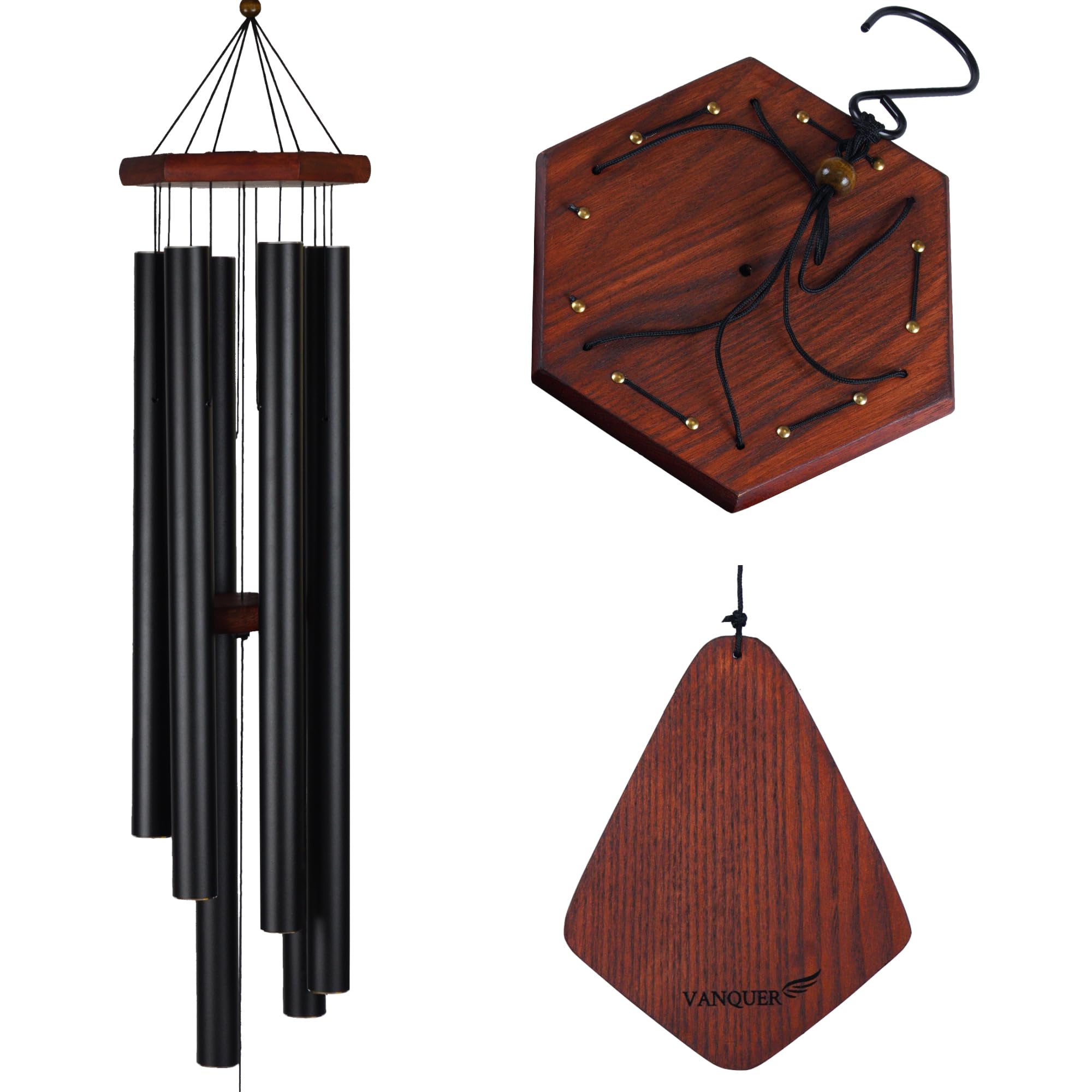 Vanquer Large Wind Chimes for Outside Deep Tone - 46'' Wind Chimes ...