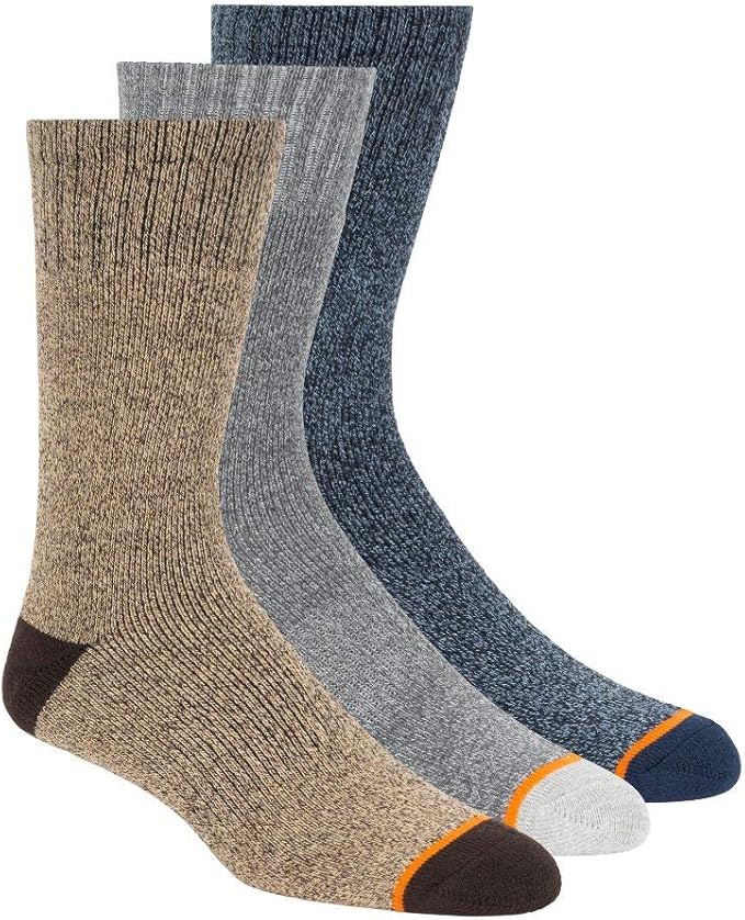 Weatherproof Men's Thermal Crew Socks, Dark Brown, Large: Amazon.co.uk ...