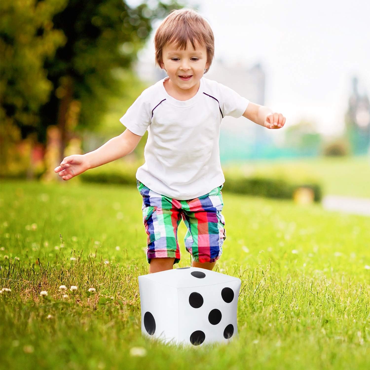 Blulu Giant Inflatable Dice 12 Inch Jumbo Dice White Jumbo Large ...
