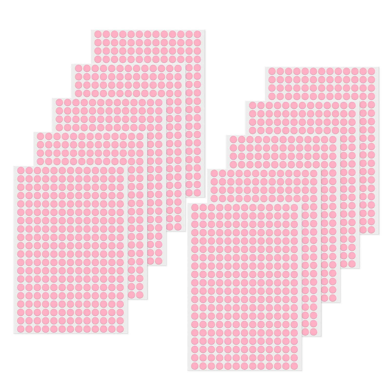 YIKIADA Pink Dot Stickers 1/2 Inch Vinyl Self-Adhesive Waterproof ...