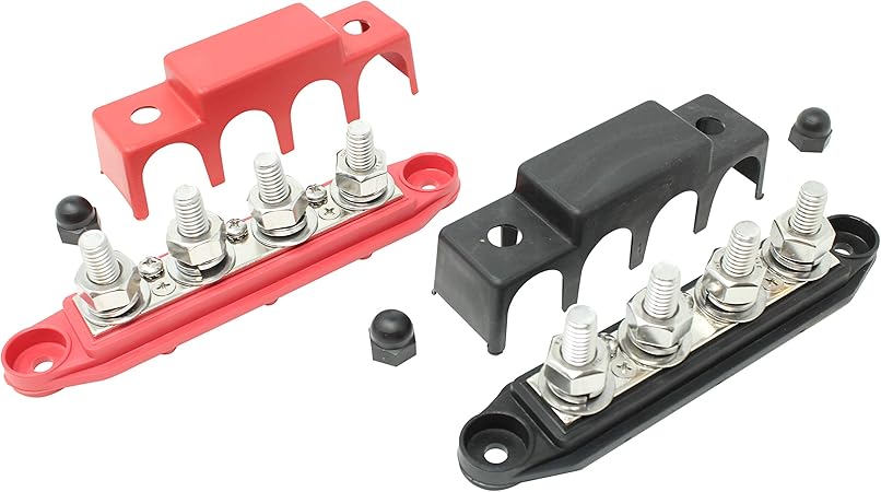 4 Post Power Distribution Block Bus Bar Pair - Made in The USA (3/8 ...