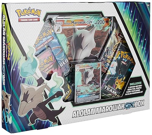 Pokemon Cards TCG: Alolan Marowak-Gx Box + 4 Booster Pack + A Foil ...