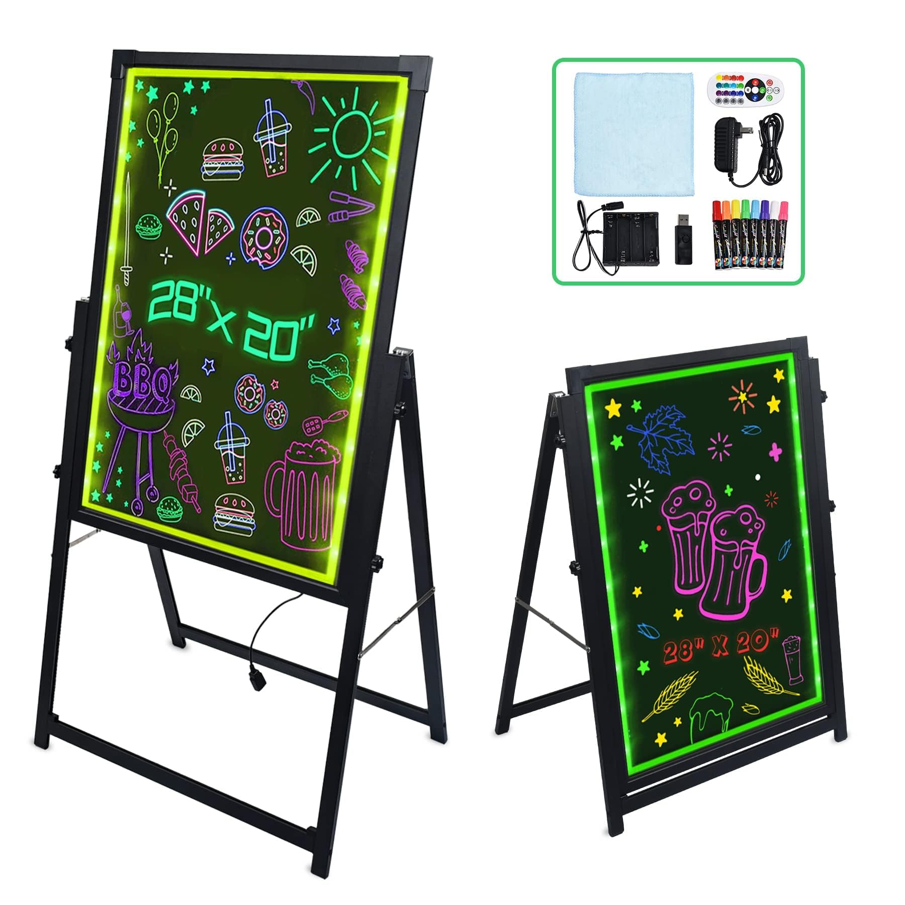 Mua Hosim 28” x 20" Standing A-Frame LED Message Writing Board ...