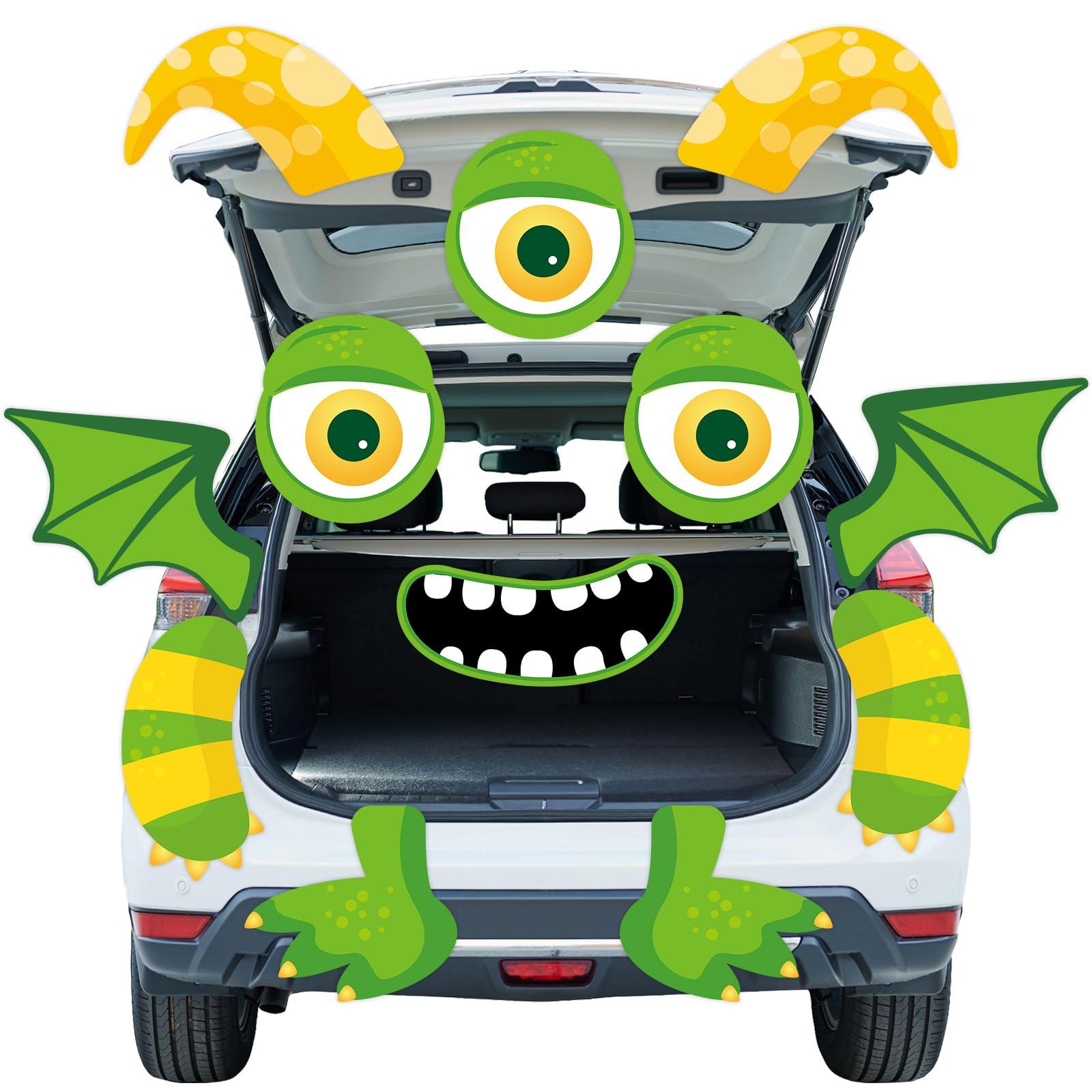 Halloween Trunk or Treat Car Decorations Kit Monster Face Halloween ...