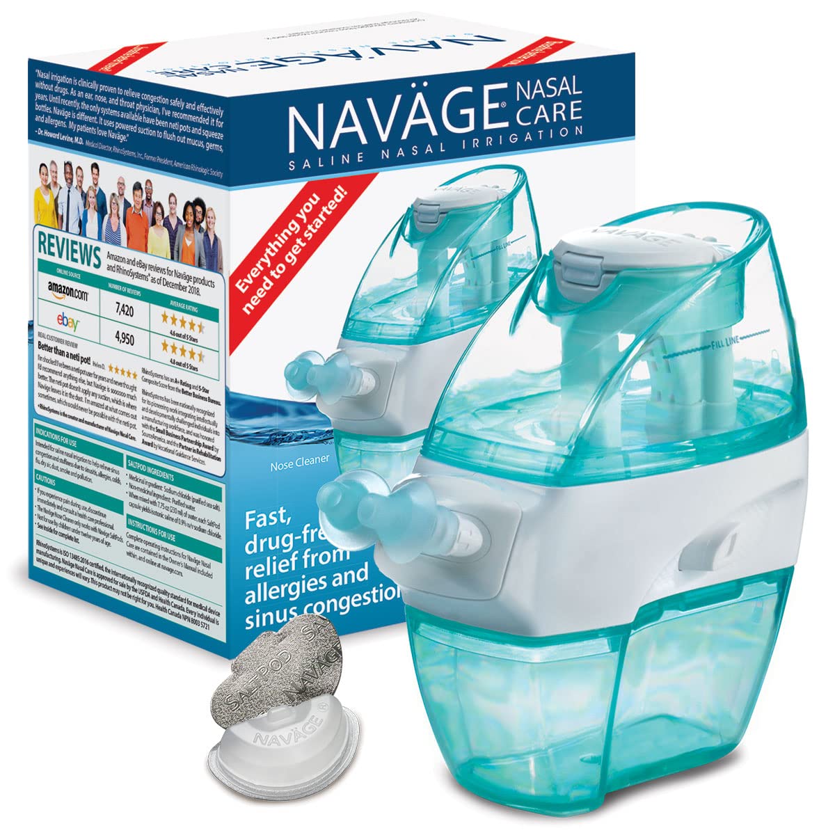 Mua Starter Bundle - Navage Nasal Irrigation System - Saline Nasal ...
