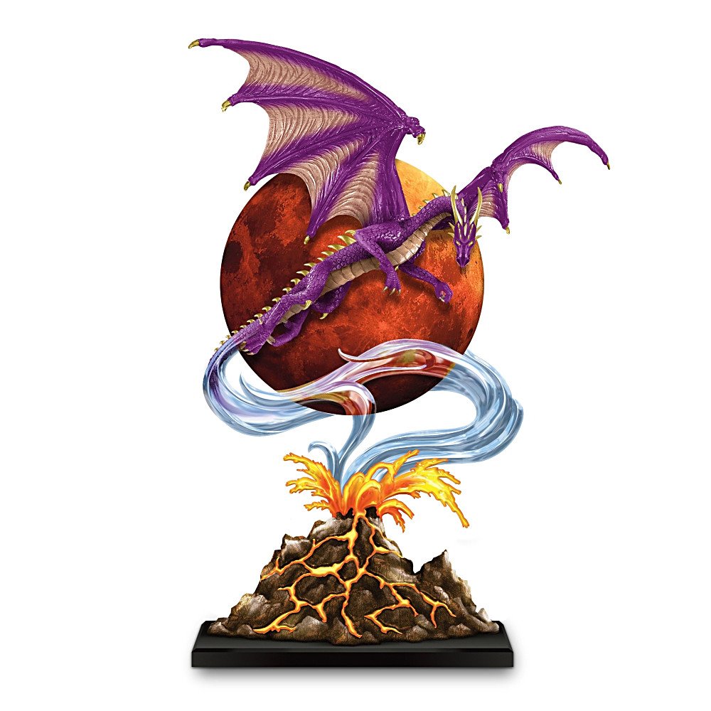 Blood Moon Dragon Art Figurine by The Hamilton Collection: Amazon.co.uk ...