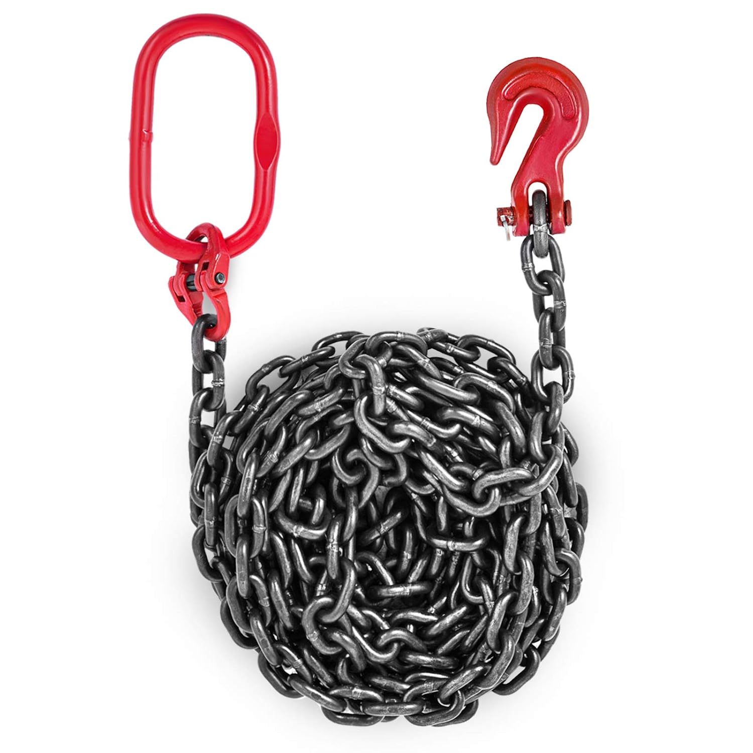 OrangeA 10FT Sling Chain 9/32 x 10′ Steel Lifting Hooks 10000LBS Chain ...