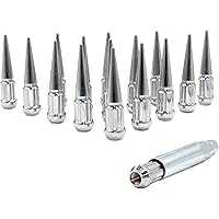 Amazon.com: Wheel Accessories Parts Set of 16 ATV/UTV Chrome Spike Installation Lug Nut Kit ...