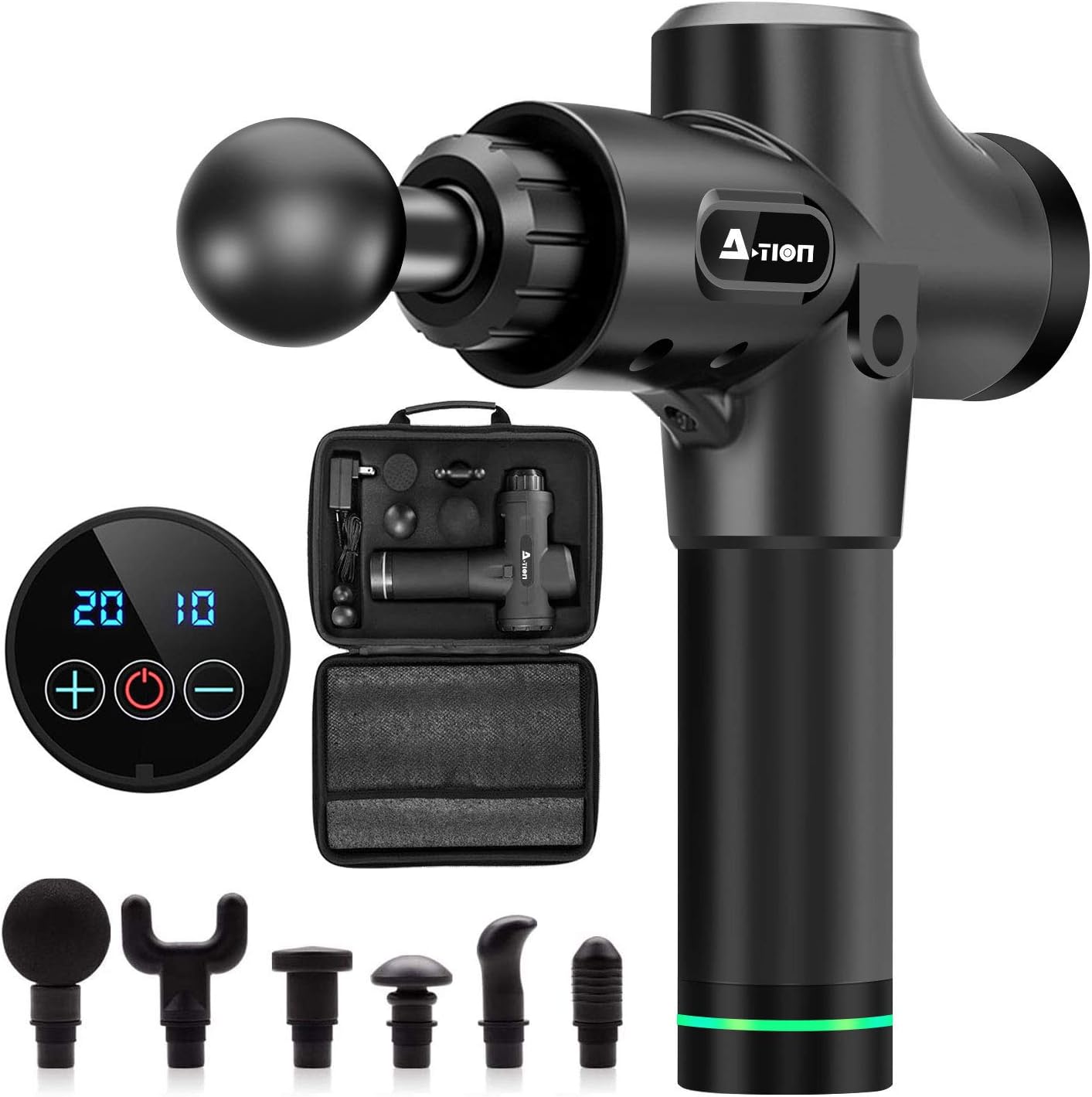 ACTION Massagepistole Deep Tissue Muskel Massage Gun für Nacken ...