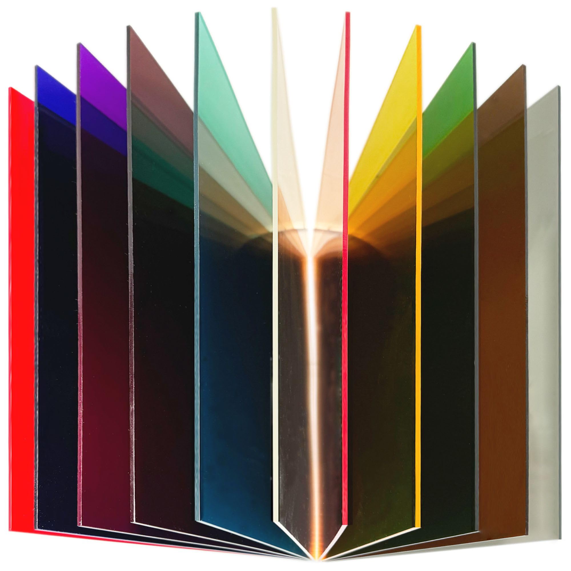 11 Pack 8X10 Inch Colored Translucent Acrylic Sheets with A Thickness ...