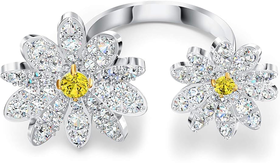 SWAROVSKI Eternal Flower Open Ring Cz White 8 : Amazon.co.uk: Jewellery