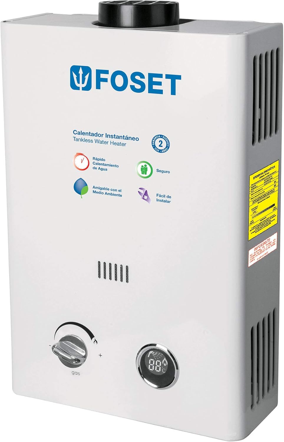 Foset CALE-6I, Calentador de agua de paso, instantáneo, 6 L/min: Amazon ...