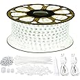 Amazon.com: 110V GUOTONG Daylight White Led Strip Light Outdoor 131.2ft ...