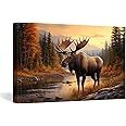 Amazon.com: DOARTDO Moose Canvas Wall Art Wildlife Pictures Wall Decor ...