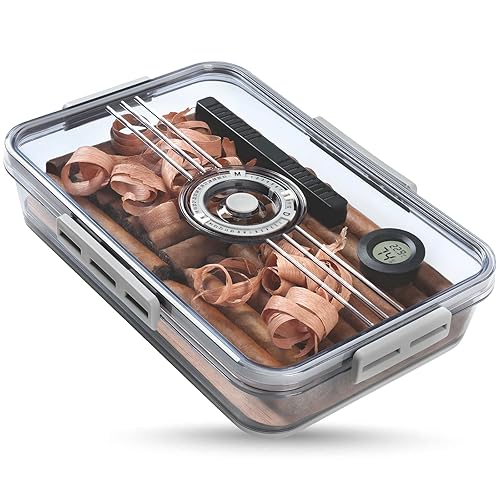WoodElric Cigar Tupperdor Humidor - Airtight Cigar Container with ...