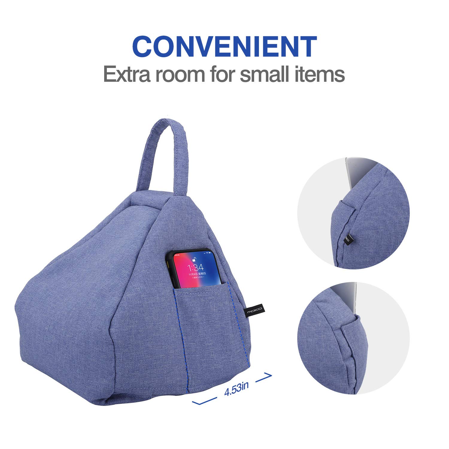 MoKo Tablet Pillow Stand, Lap Pillow Bed Sofa Soft Cushion Holder Xmas ...