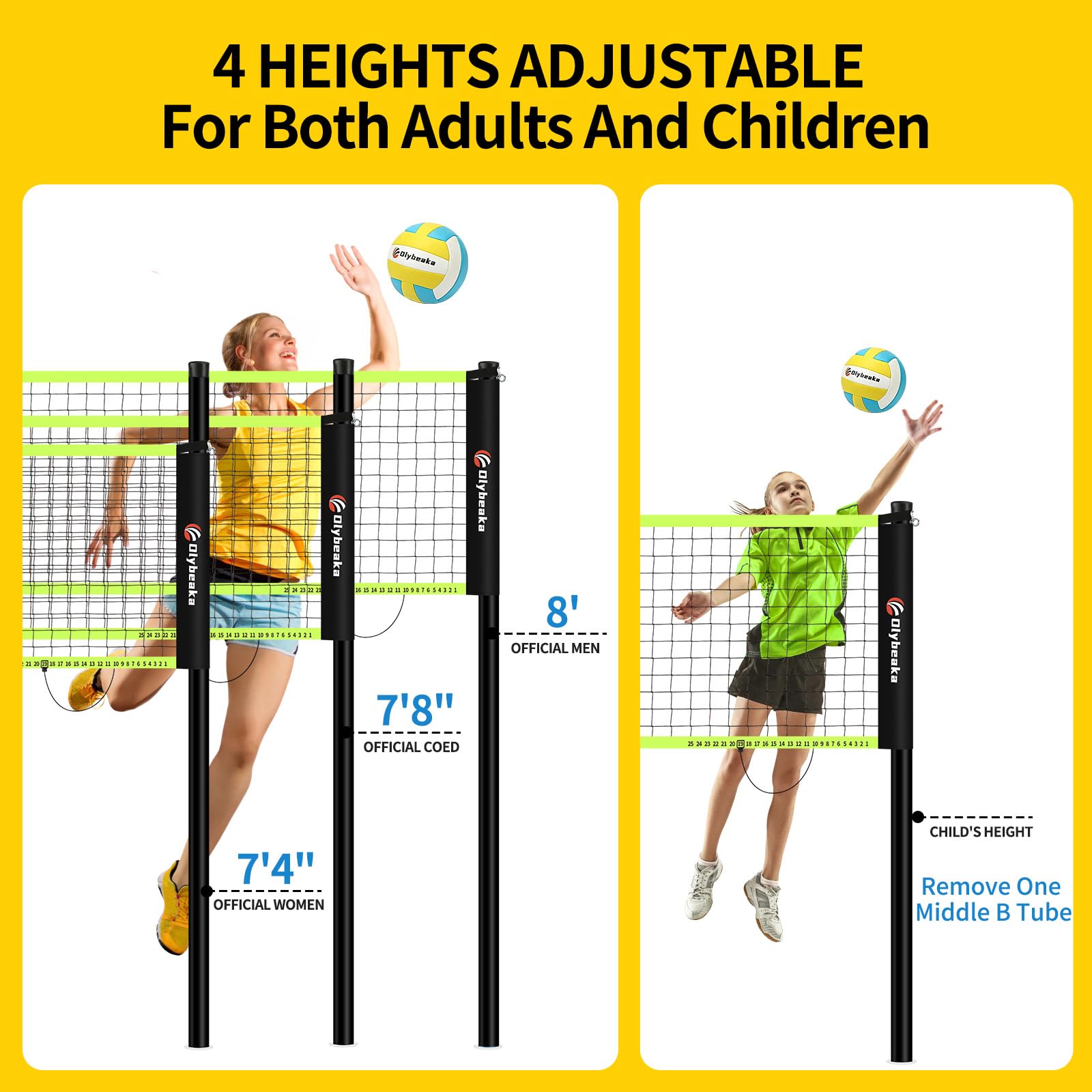 Mua 32ft Regulation Size Portable Outdoor Volleyball Net Set System for ...