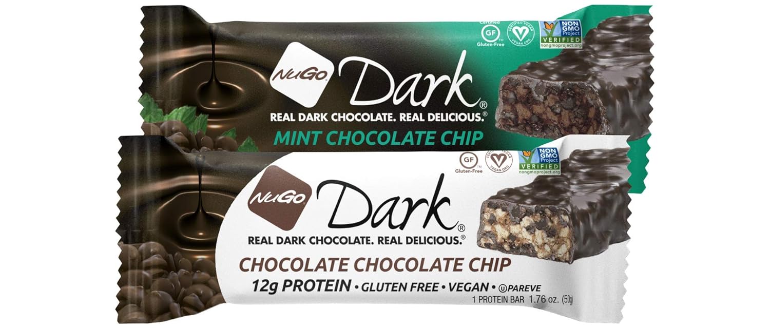 Amazon.com: NuGo Dark Variety - Mint Chocolate Chip 12 bars & Chocolate ...