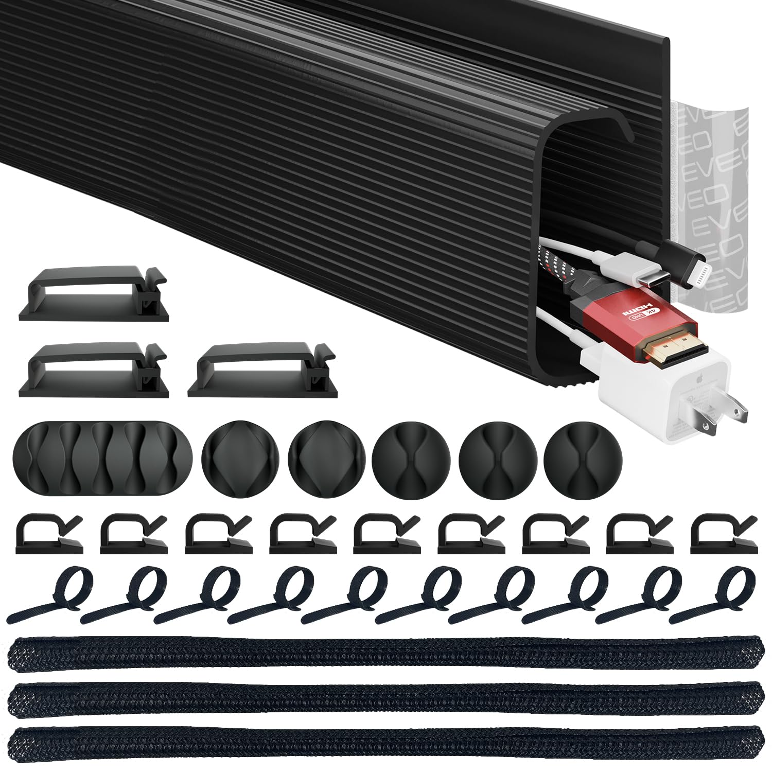 Mua Desk Cable Management Kit - Cord Organizer Cable Management Under ...