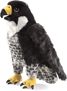 Amazon.com: Folkmanis Peregrine Falcon Hand Puppet, Black/White/Yellow ...
