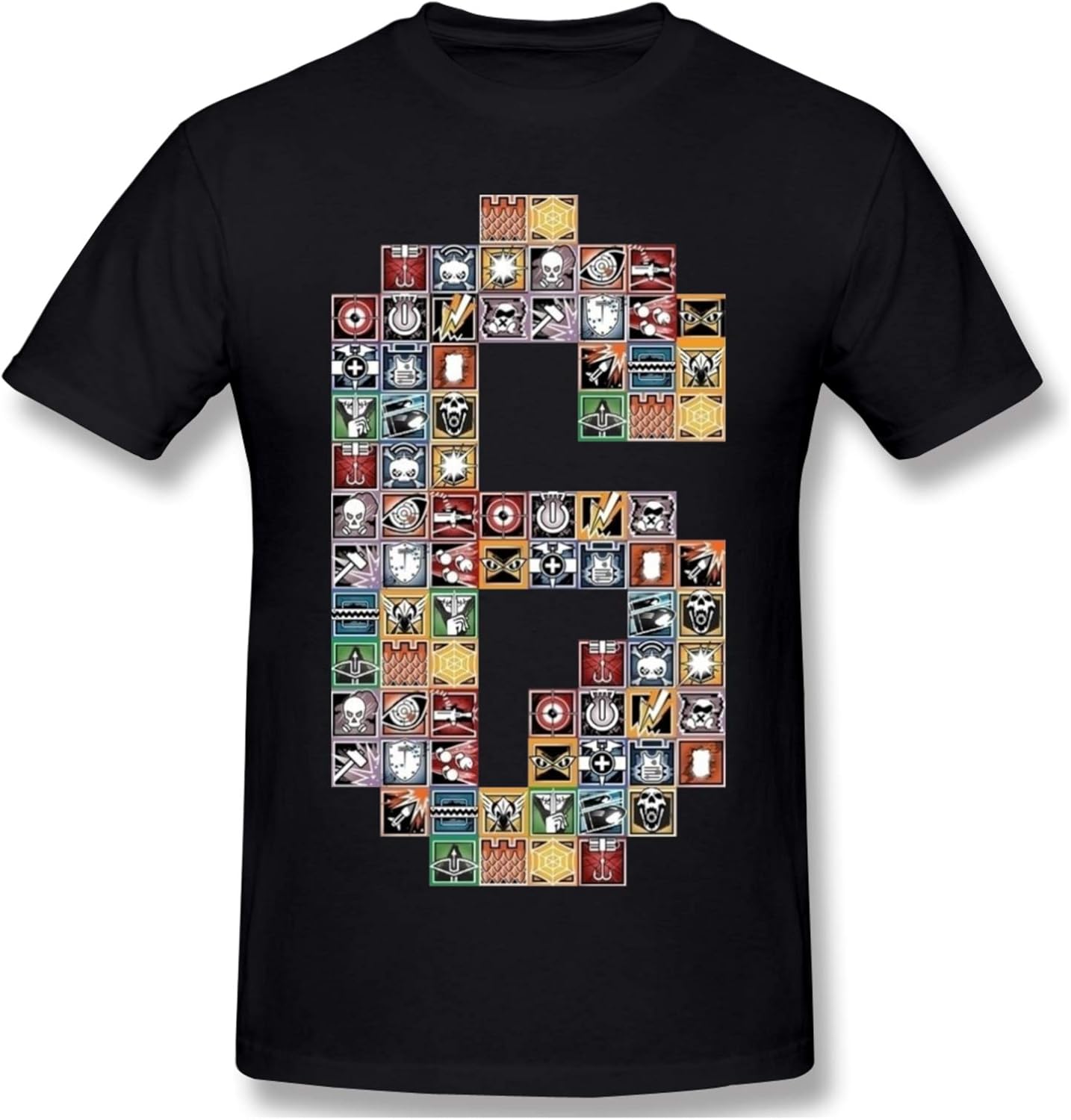 Rainbow Six Siege Man's Tshirt Soft Fashion Graphict-Shirts Black ...