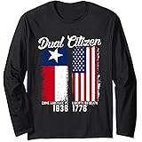 Amazon.com: True Texan Dual Citizen Love Texas And America T-Shirt ...