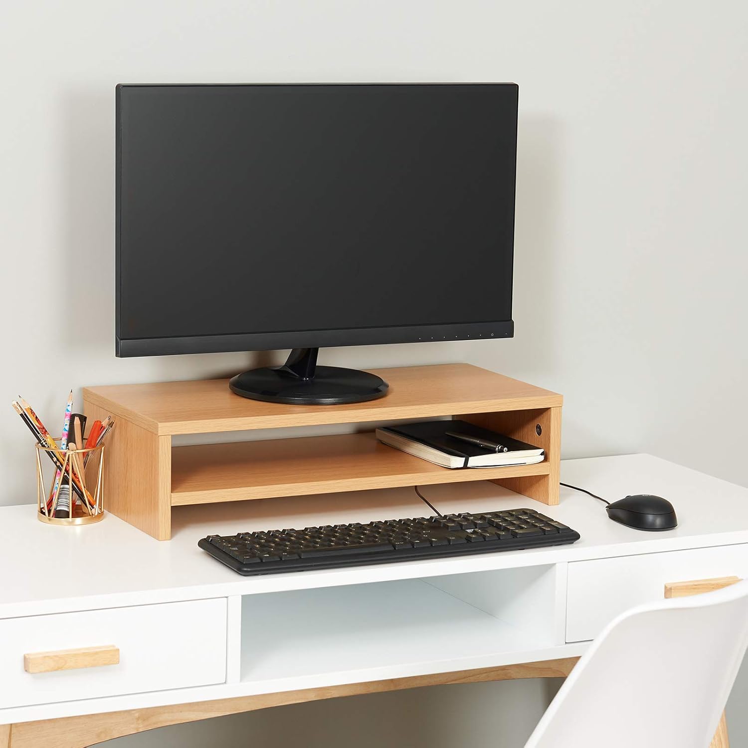 Arredamento Vari Colori Hartleys Rialzo per Monitor Effetto Legno a 2 ...