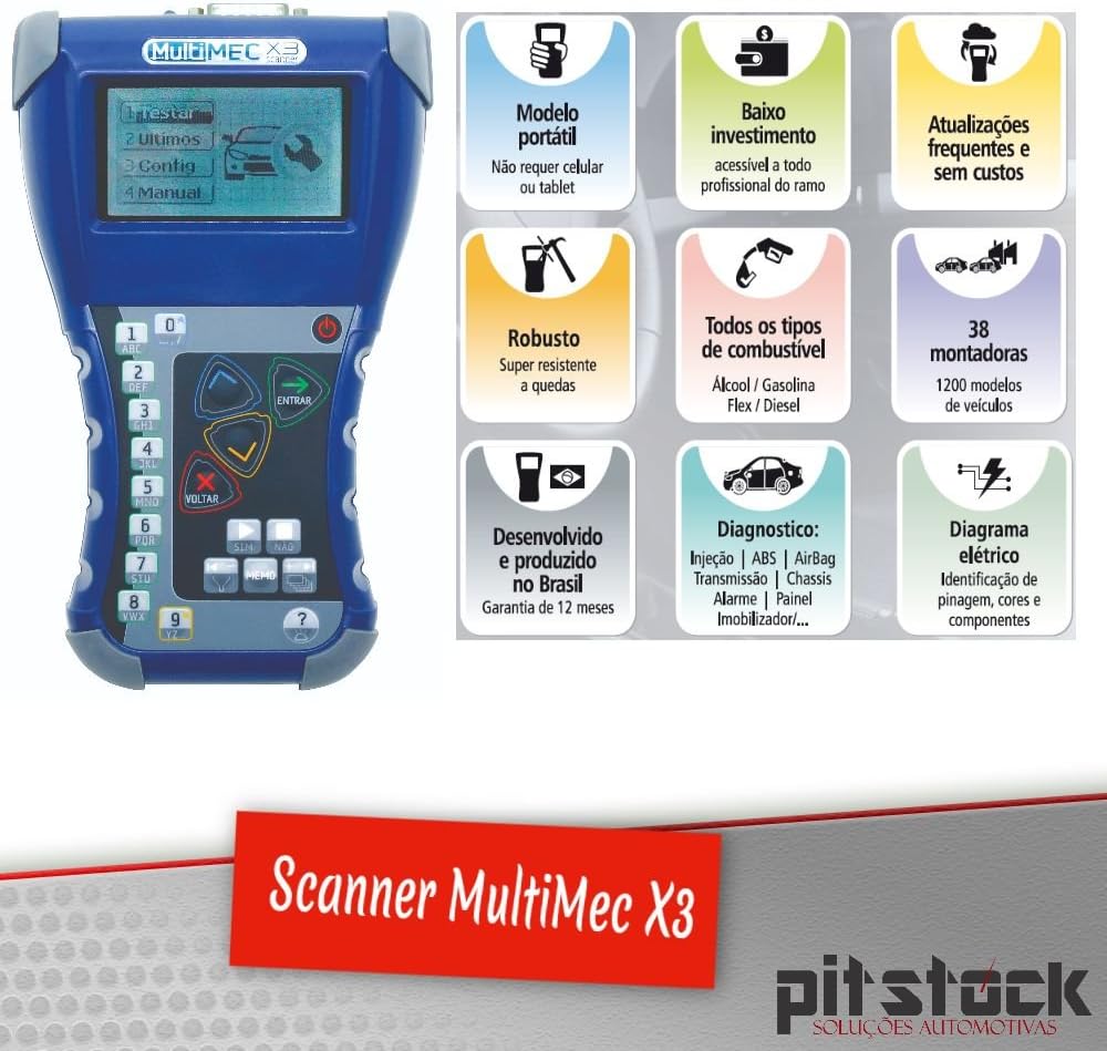 Scanner de Diagnóstico Automotivo MultiMecX3 | Amazon.com.br
