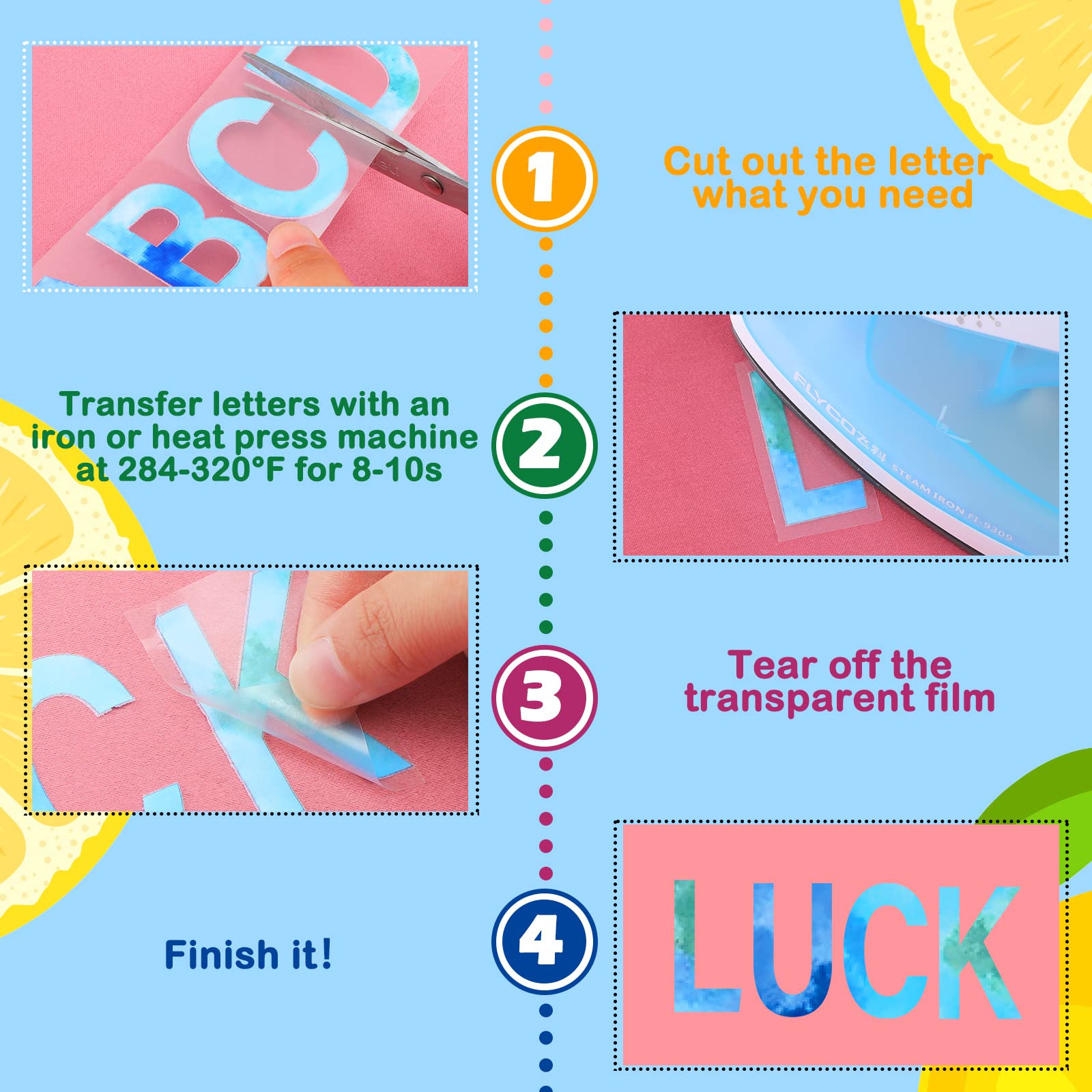 Mua 2 Inch Iron on Letters and Numbers Rainbow HTV Vinyl Tie Dye Heat ...