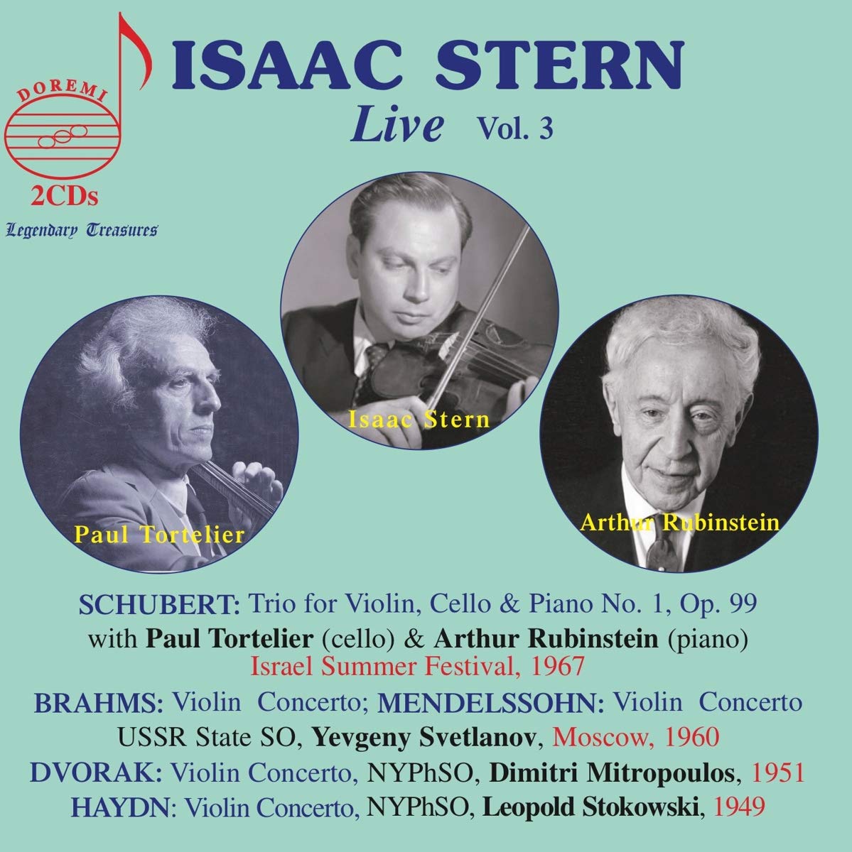 Isaac Stern, Johannes Brahms, Antonin Dvorak, Joseph Haydn, Felix ...
