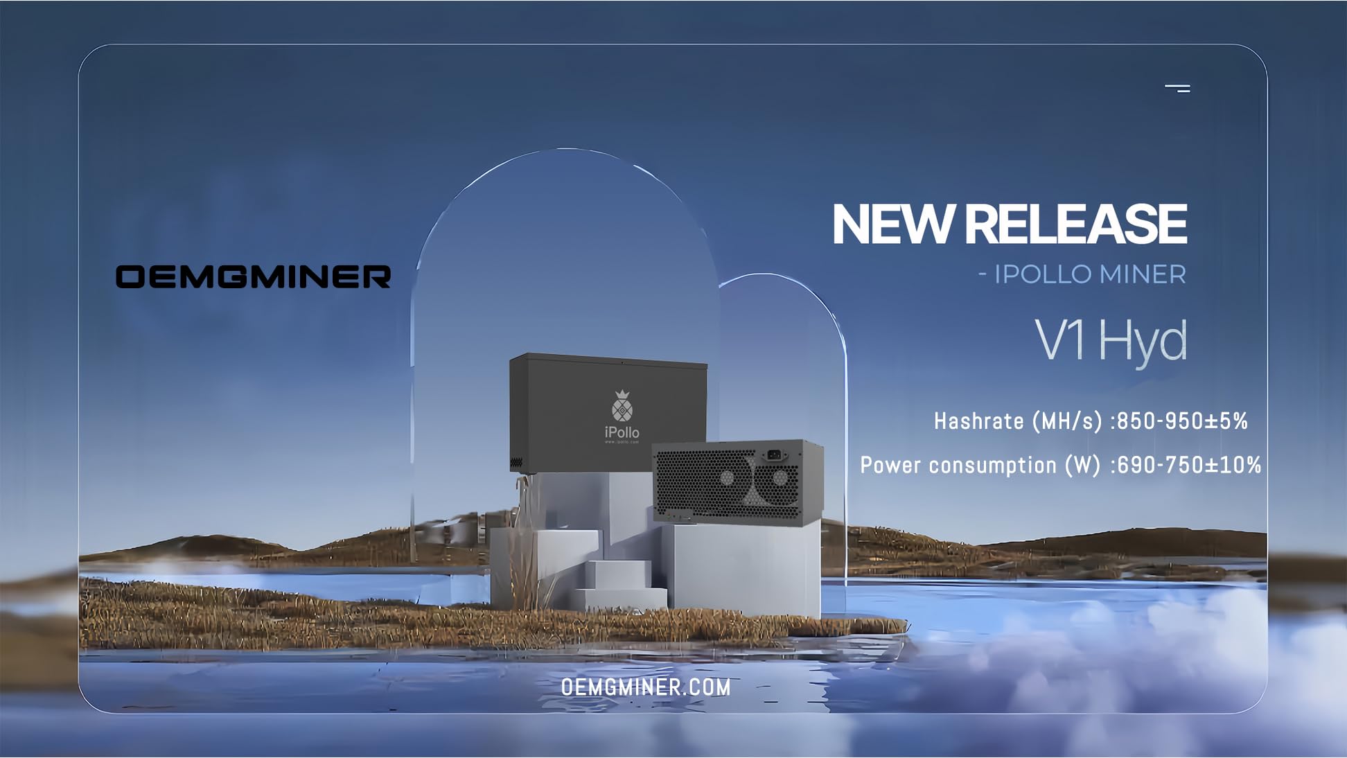 Mua iPollo Mini V1H Hydro Miner 850MH/s 690W ETHF ETC ZIL ASIC Miner by OEMGMINER (iPollo V1H ...