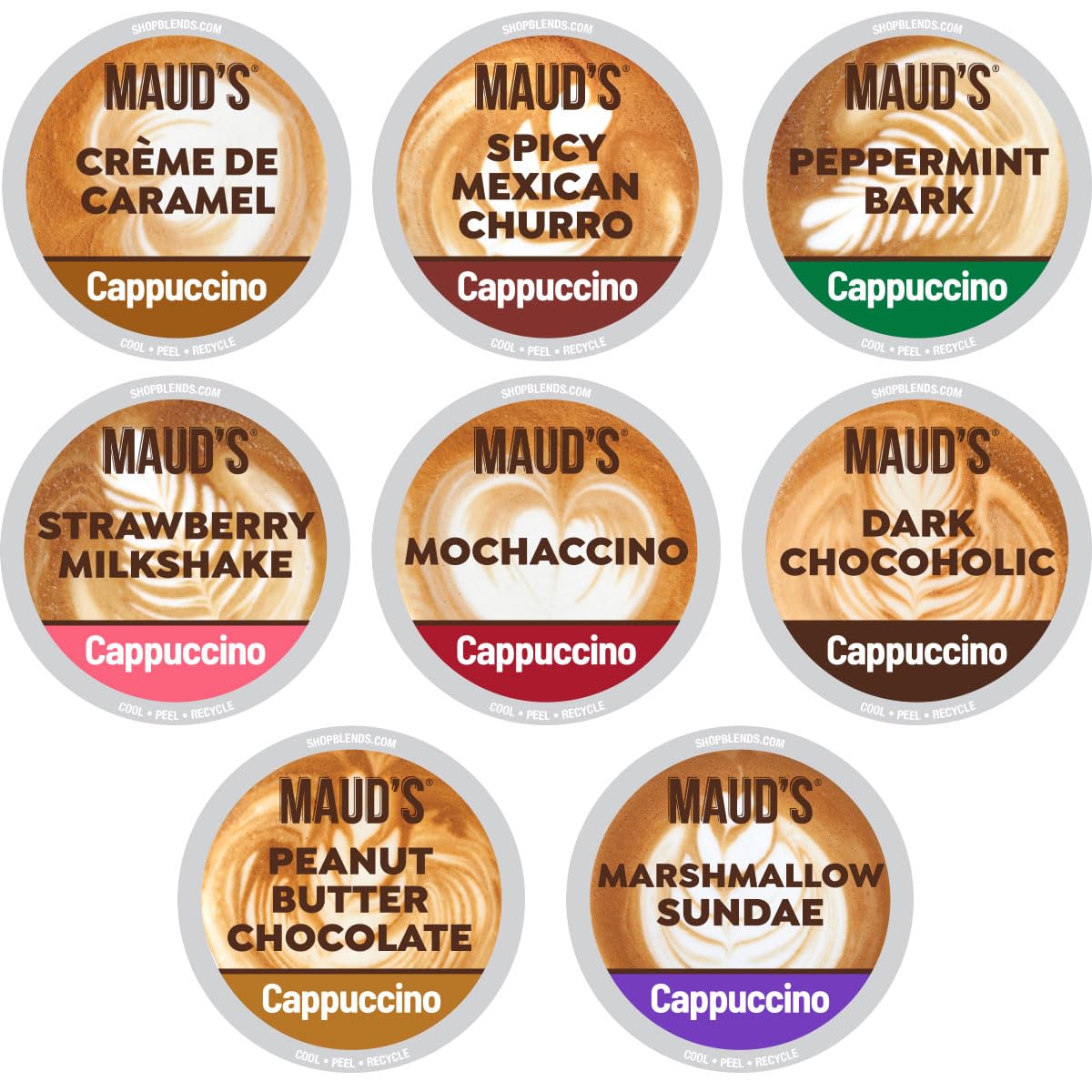 Mua Maud's Cappuccino Coffee Pods Variety Pack, 56 ct | 8 Assorted ...