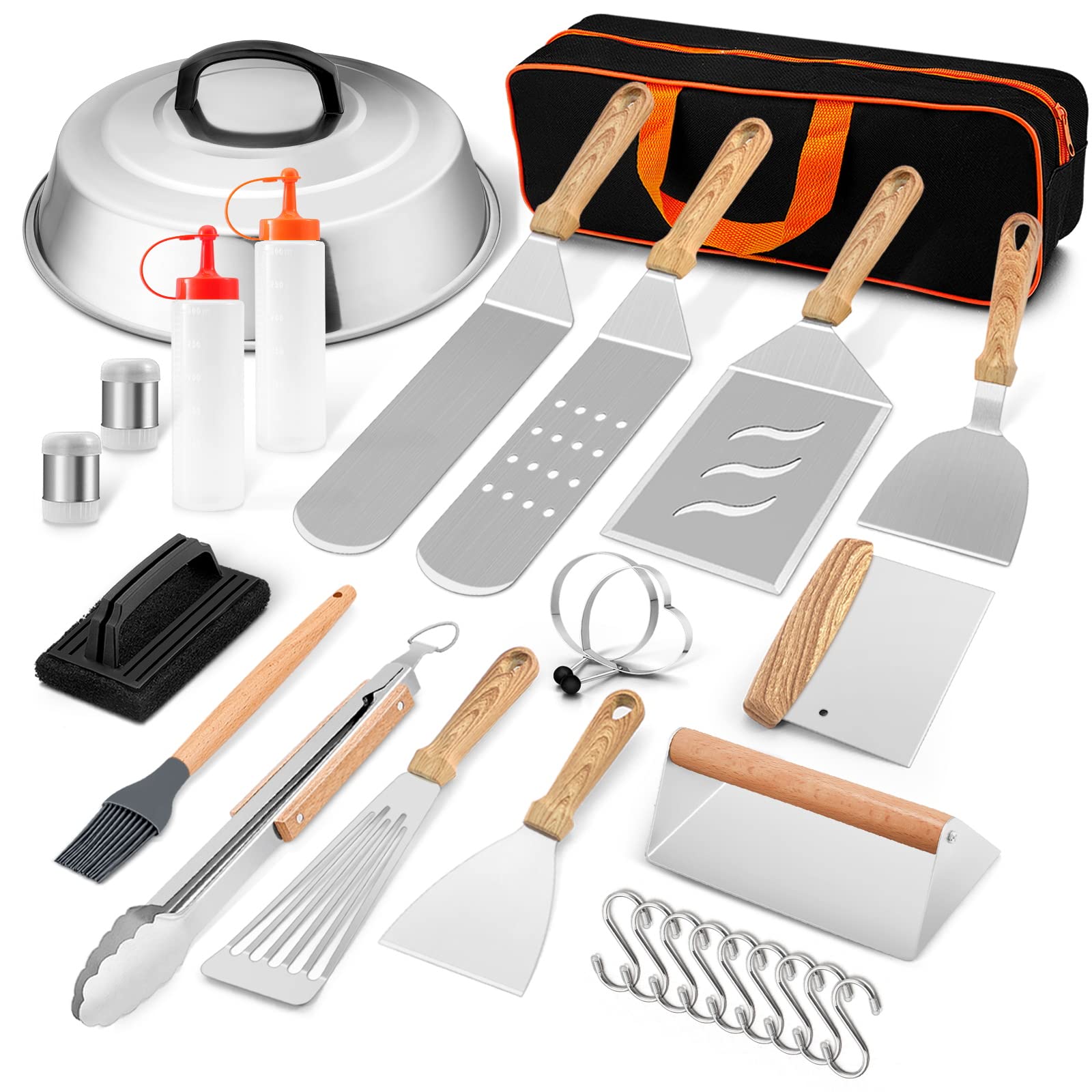 Mua Griddle Accessories Kit of 19, HaSteeL Stainless Steel Teppanyaki ...