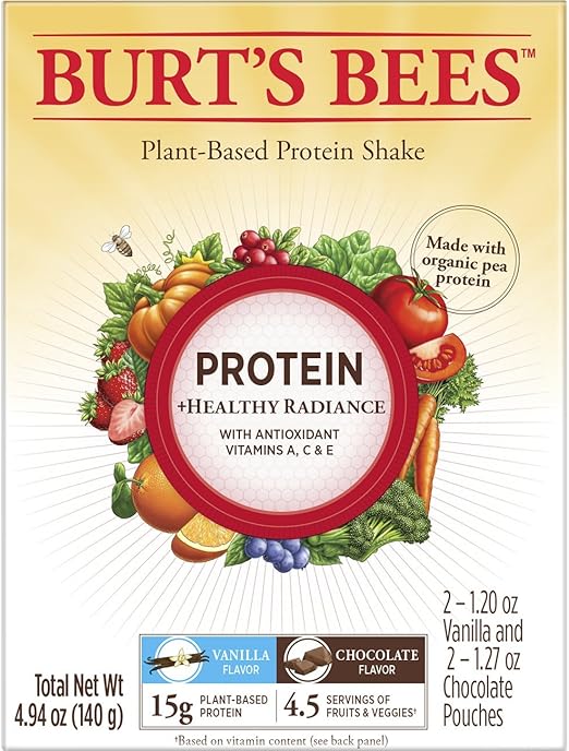 Amazon.com: Burt's Bees Plant-Based Protein Powder, Healthy Radiance ...