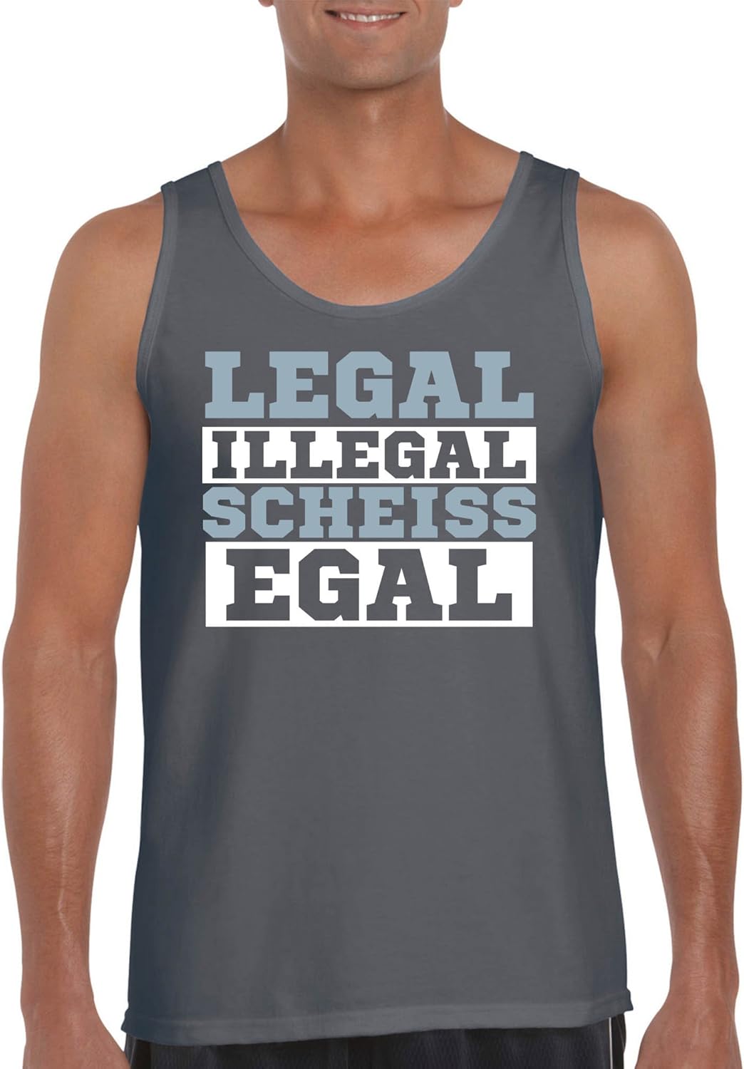 Comedy Shirts - Legal illegal Scheiss egal - Herren Tank Top - Rundhals ...