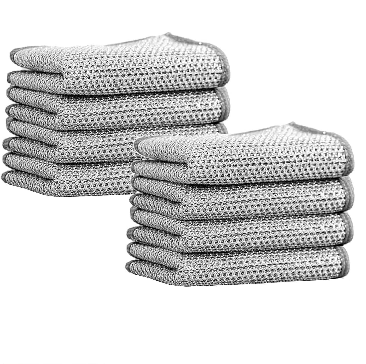 SEPGLITTER 6PCS Stainless Steel Wipes, Durable Wire Washing Cloth ...