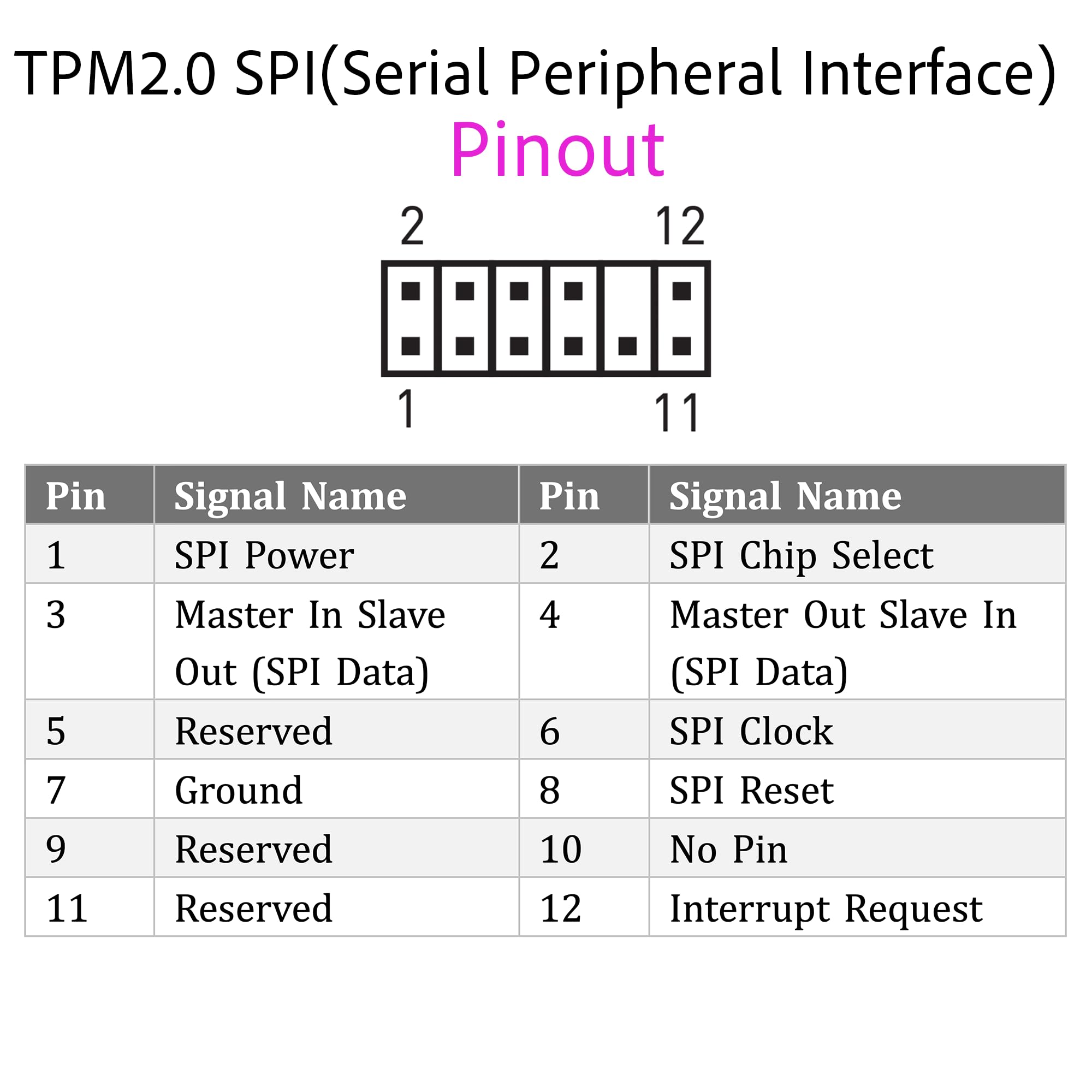 Mua TPM 2.0 Module, 12-Pin SPI Interface with infineon SLB9670 ...
