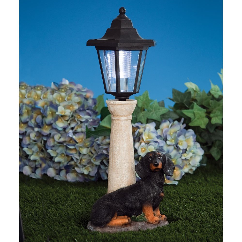 Bits and Pieces - Solar Dachshund Lantern - Solar Powered Garden ...