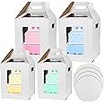 Amazon.com: CAKINBOX Tall Cake Boxes with window and Cake Boards in 2 sizes 10x10x12 & 12x12x14 ...
