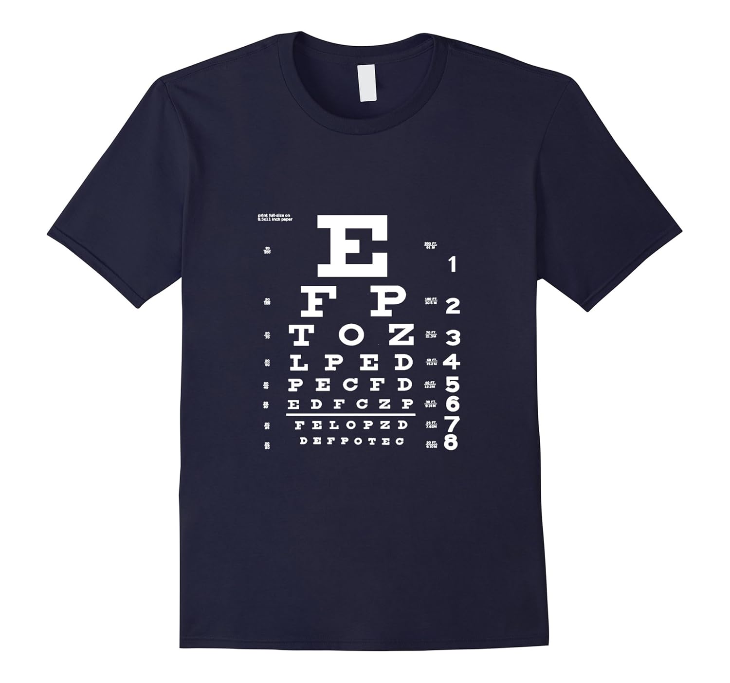 Eye Chart T Shirt Optometrist Shirt Snellen Chart Shirt-TD – theteejob