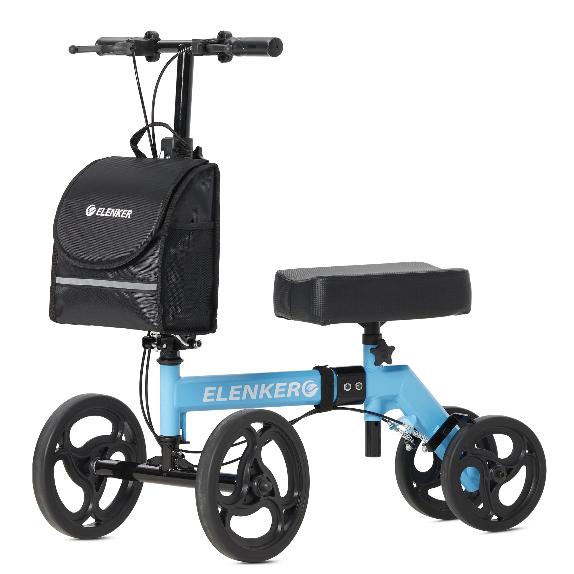 ELENKER Steerable Knee Walker Deluxe Medical Scooter (Light Blue) for ...